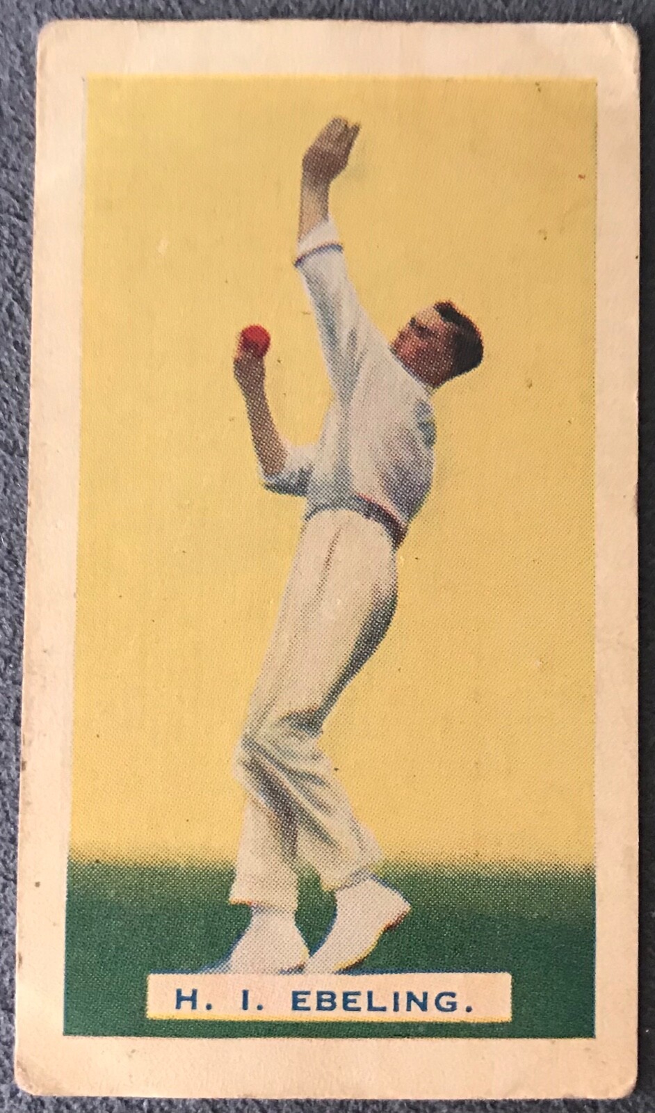 1932 Hoadleys Empire Games & Test Teams Card - H. Ebeling Victoria 39/ ...