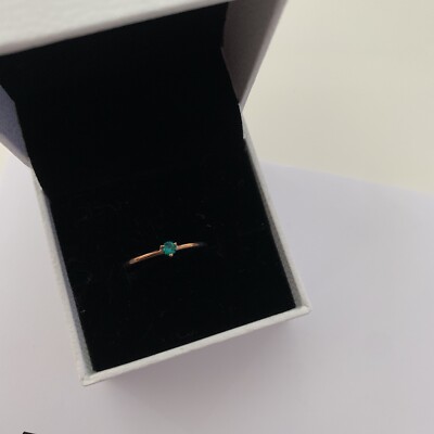 Pandora Emerald Solitaire Ring Size 54 | eBay Australia