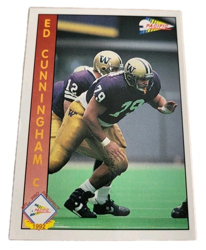 1992 Pacific Ed Cunningham Washington Huskies #651 College Football ...