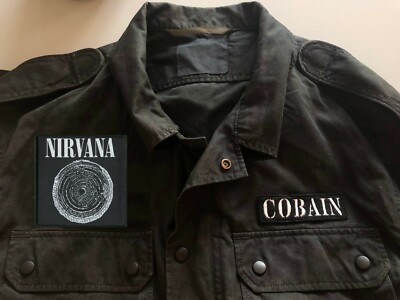 Nirvana Vestibule Cobain Patch Midnight Black Camouflage Shirt Bleach Nevermind | eBay
