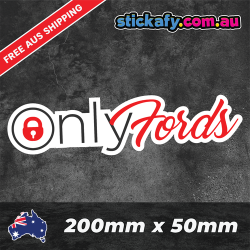 Only Fords Red Sticker Funny Laptop Car Window Bumper JDM decal 4wd 4x4 ...