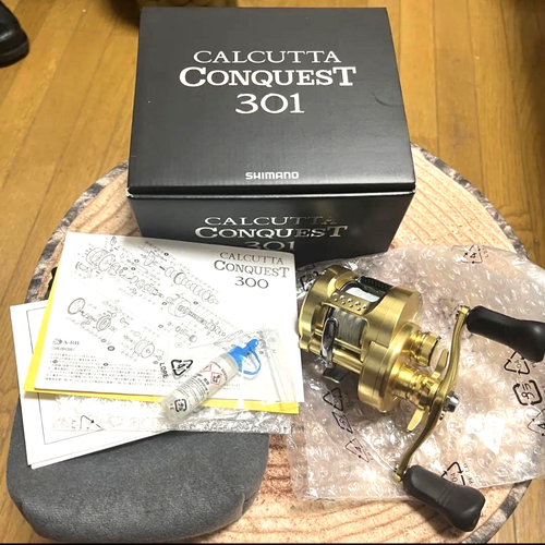 Shimano 18 CALCUTTA CONQUEST 301 Gold Left Hand Casting Bait Reel w/Box ...
