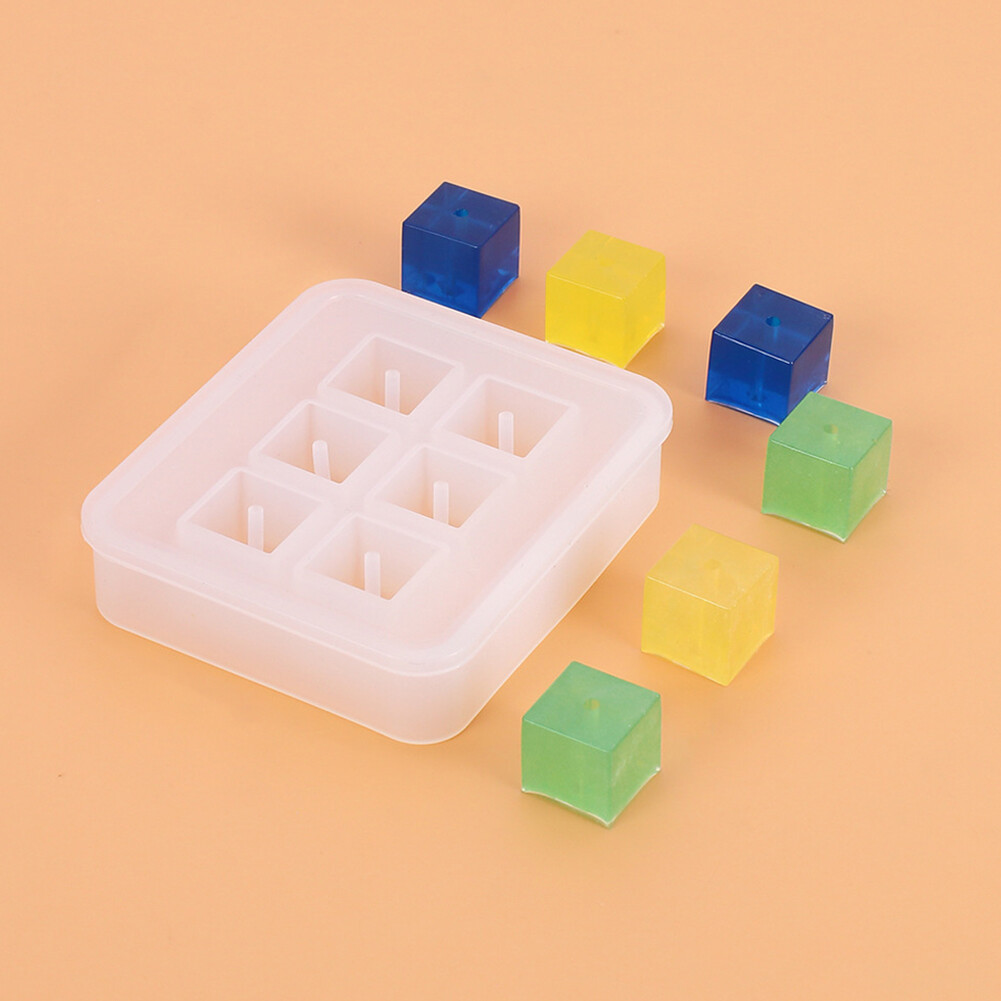 2pcs Multifunctional Casting With Hole Bead Mold For Epoxy Resin Square ...