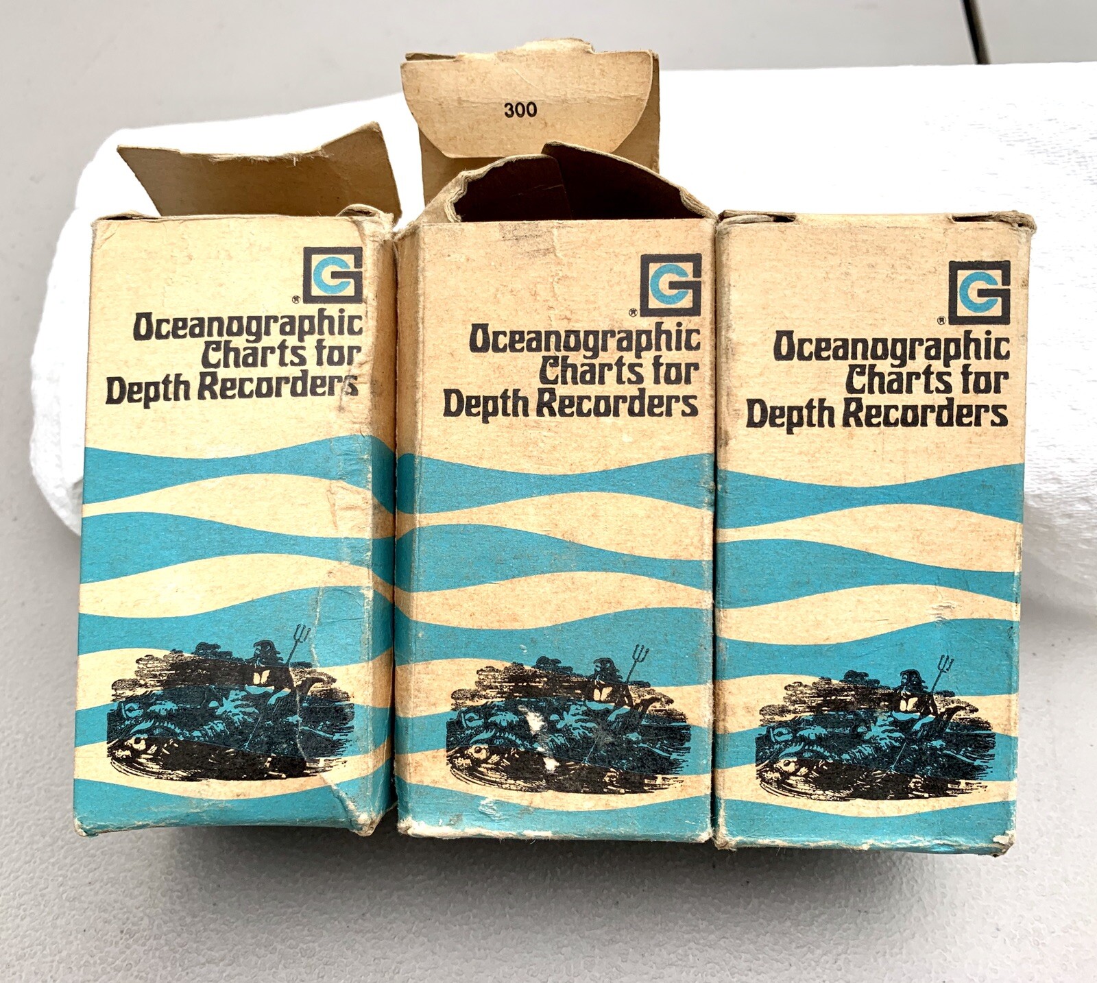 Oceanographic Charts for Depth Recorder 3 paper Rolls NOS in open box 4 ...