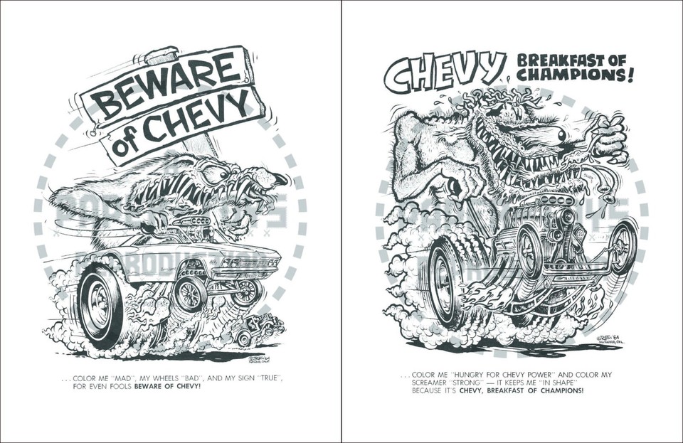 ED "BIG DADDY" ROTH MONSTER COLORING BOOK - VINTAGE REPRINT WITH BONUS ...