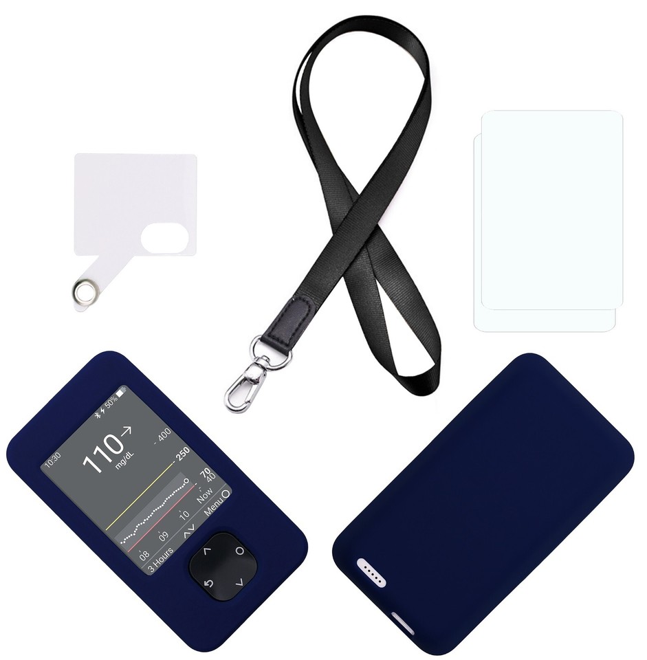 Silicone case set (case + screen protector + lanyard) For Dexcom G7 ...