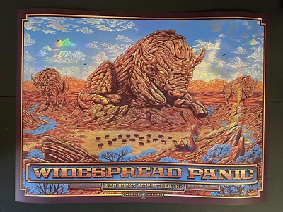 Widespread Panic RAINBOW FOIL Poster Red Rocks June 23-25 2023 Morrison ...