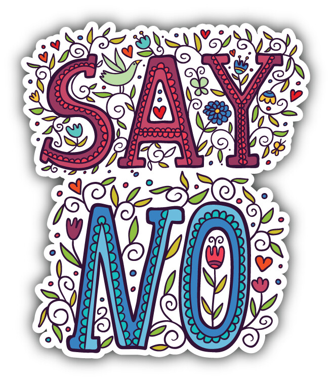 Autoaufkleber Nein Blumen Slogan K3331 Sticker-12cm | eBay.de