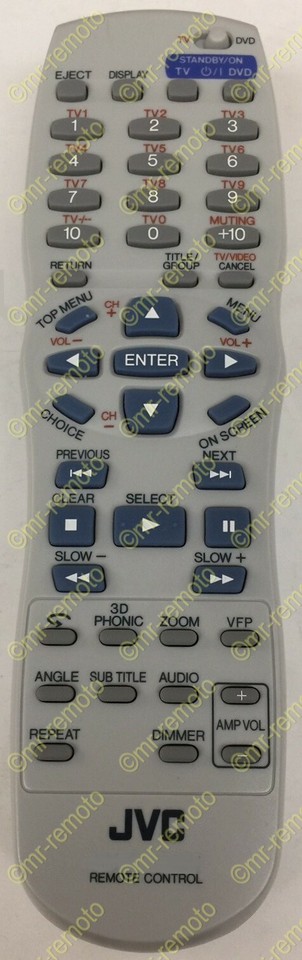 Brand New OEM Genuine JVC Remote Control for DVD Video Player Model XV ...