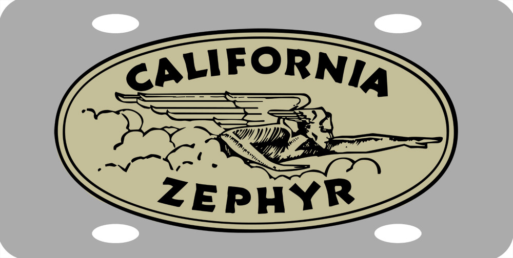 California Zephyr Logo Railroad Train License Plate | eBay