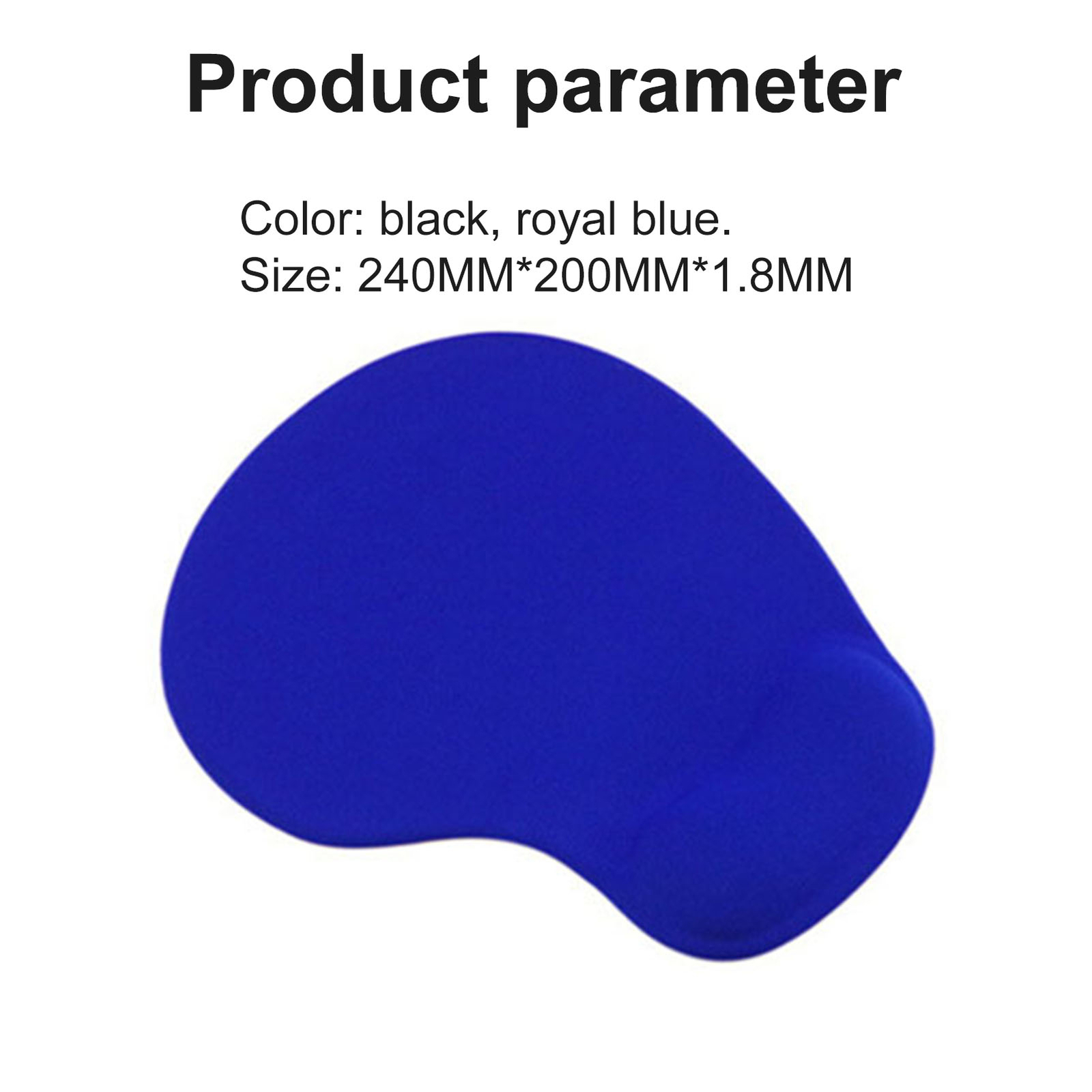 Mice Pad Anti Slip Comfortable Solid Color Wrist Rest Support Mouse Pad ...