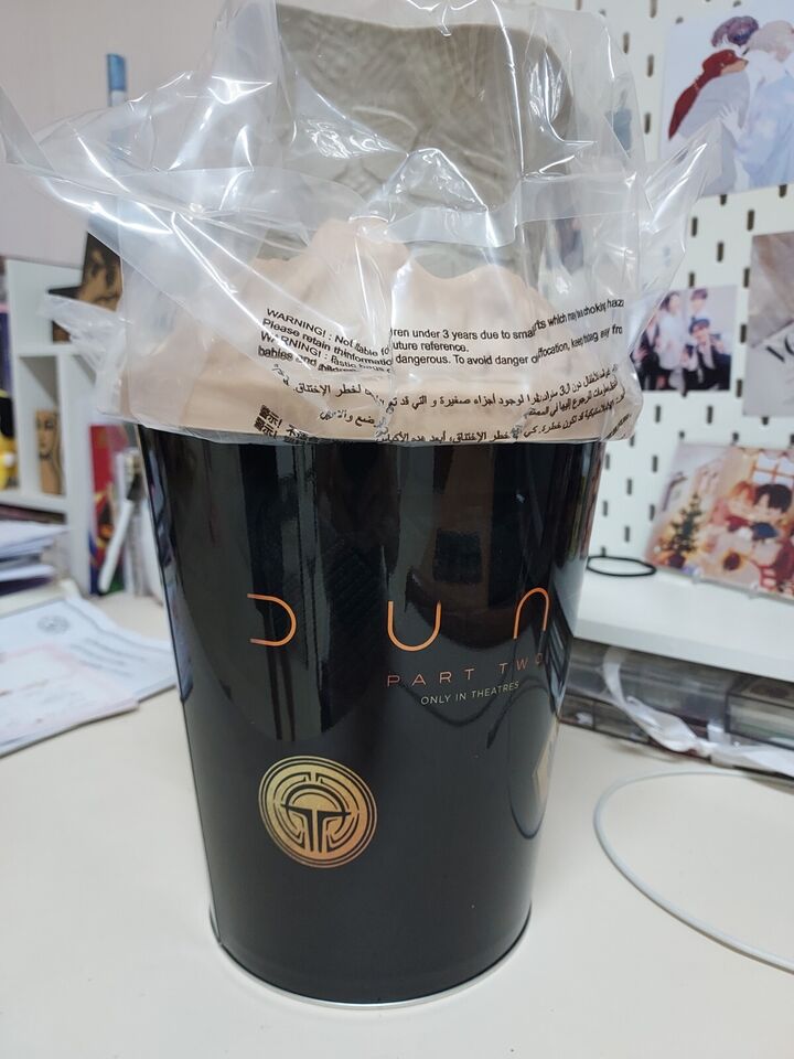 Dune Part Two Sandworm Lid Popcorn Tin Bucket 130oz. Brand New Viral ...