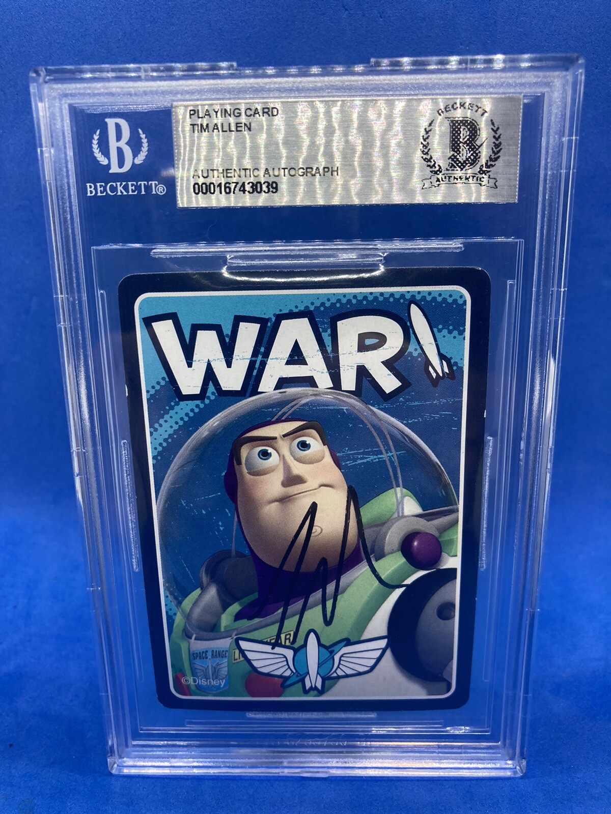 Tim Allen Signed Disney Buzz Lightyear Playing Card Beckett Authentic ...