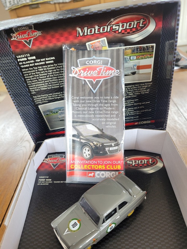 CORGI - DRIVE TIME - VA02112 - FORD 100E - TOP HAT RACING - ED GLAISTER ...