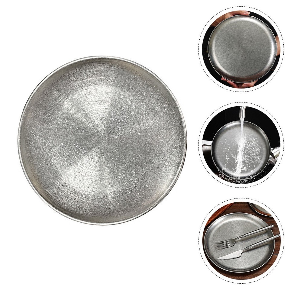 Stainless Steel BBQ Meat Plate Buffet Plate Food Storage Tray for Home ...