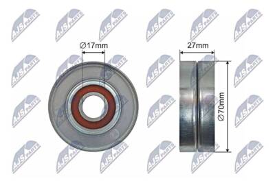 V-Ribbed Belt Deflection Guide Pulley For NISSAN RENAULT 04-15 ...