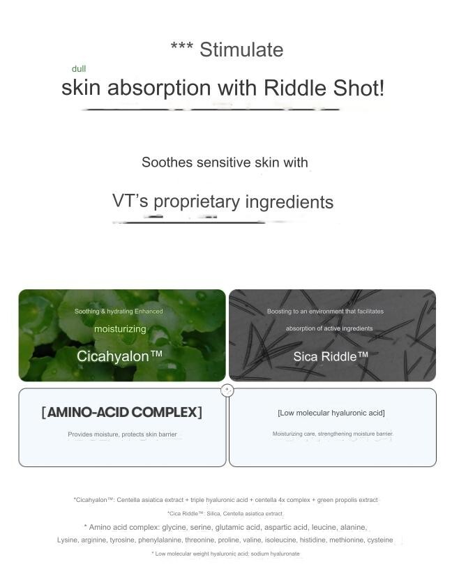VT Cica Reedle Shot 100 50ml for Acne Blemish for Skin Texture K-Beauty ...