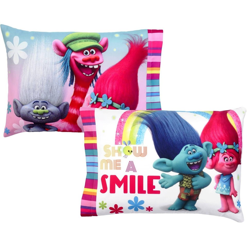 TROLLS, SHOW ME A SMILE Girl's FULL SHEET 4-Piece SET ~ New in Package ...