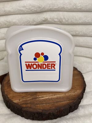 Wonder Bread Sandwich Storage Holder Lunch Box Plastic Container | eBay