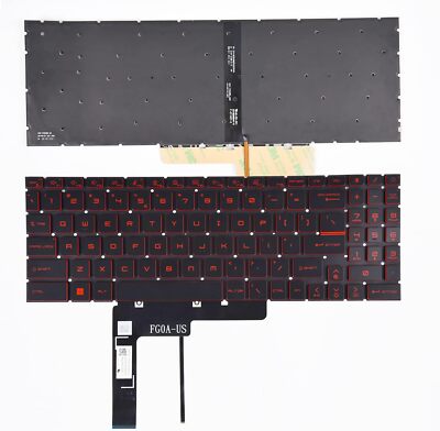 keyboard for MSI Alpha 17 B5EEK(MS-17LL) 15 B5EE/B5EEK(MS-158L) US Red ...