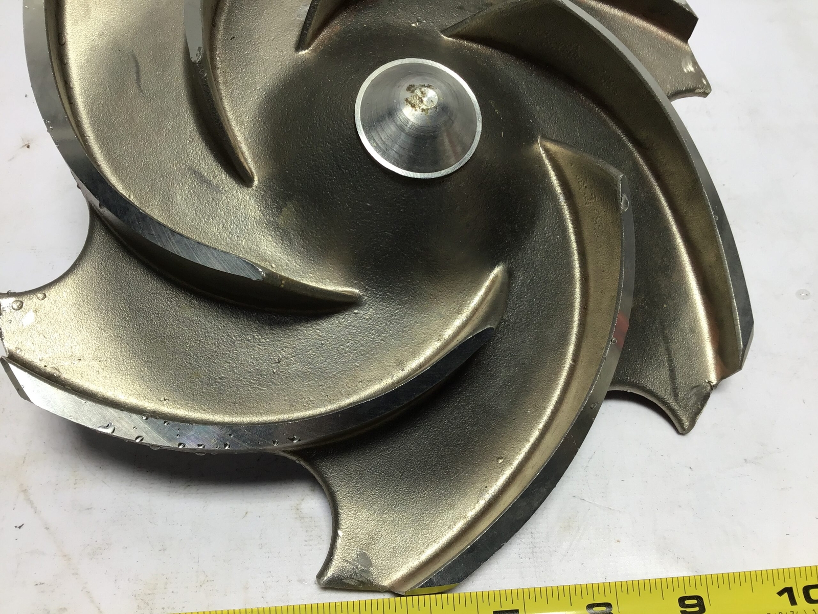 Flowserve DT51037A CF8M 9.75” 6 Vane Impeller SST Durco pump size: 13 ...