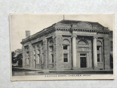 L2275 Postcard Savings Bank Chelsea MI MIchigan | eBay