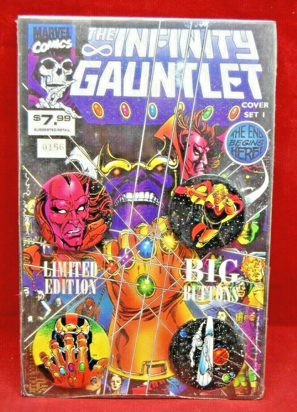 Marvel Infinity Gauntlet Cover Set 1 Limited Edition Big Buttons Set ...