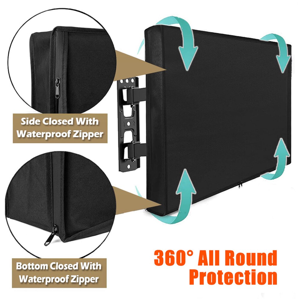 Heavy Duty Outdoor TV Cover 30"-65" Waterproof Weatherproof Television ...