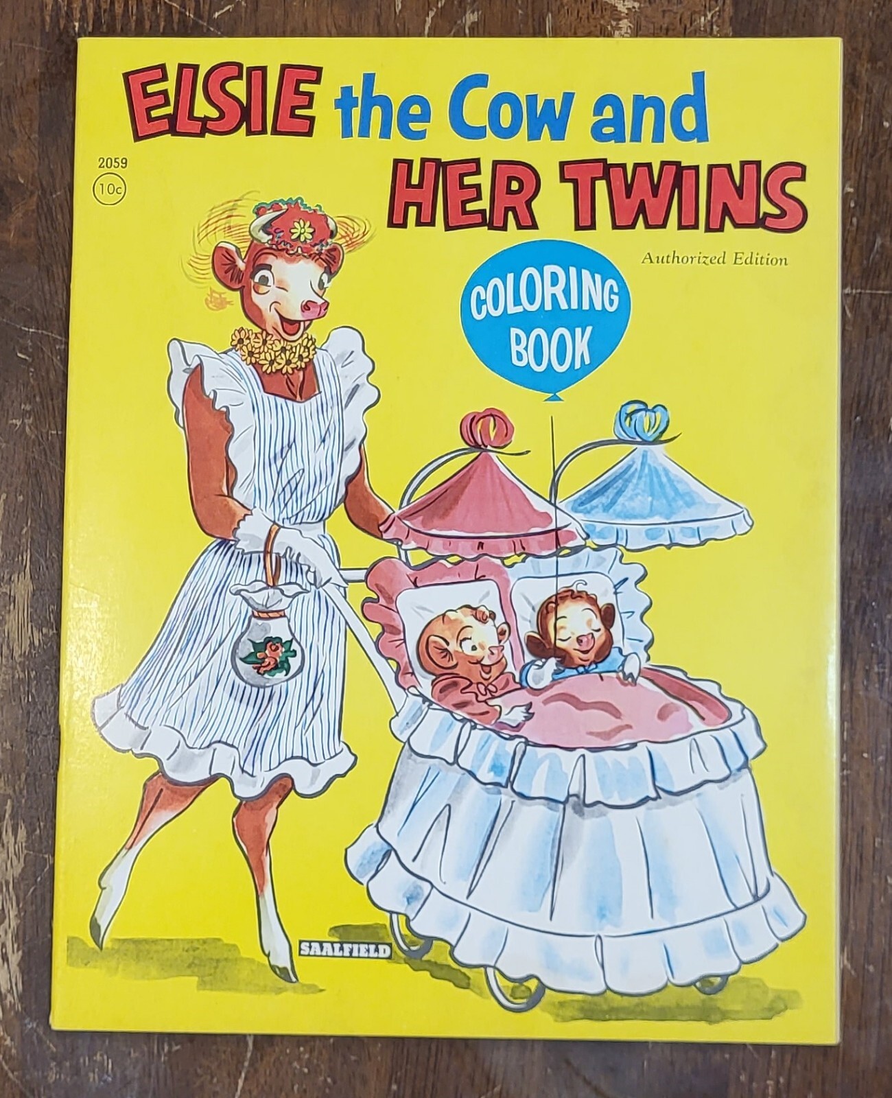 Elsie the Cow and Her Twins Coloring Book vintage 1957 Borden *MINT ...