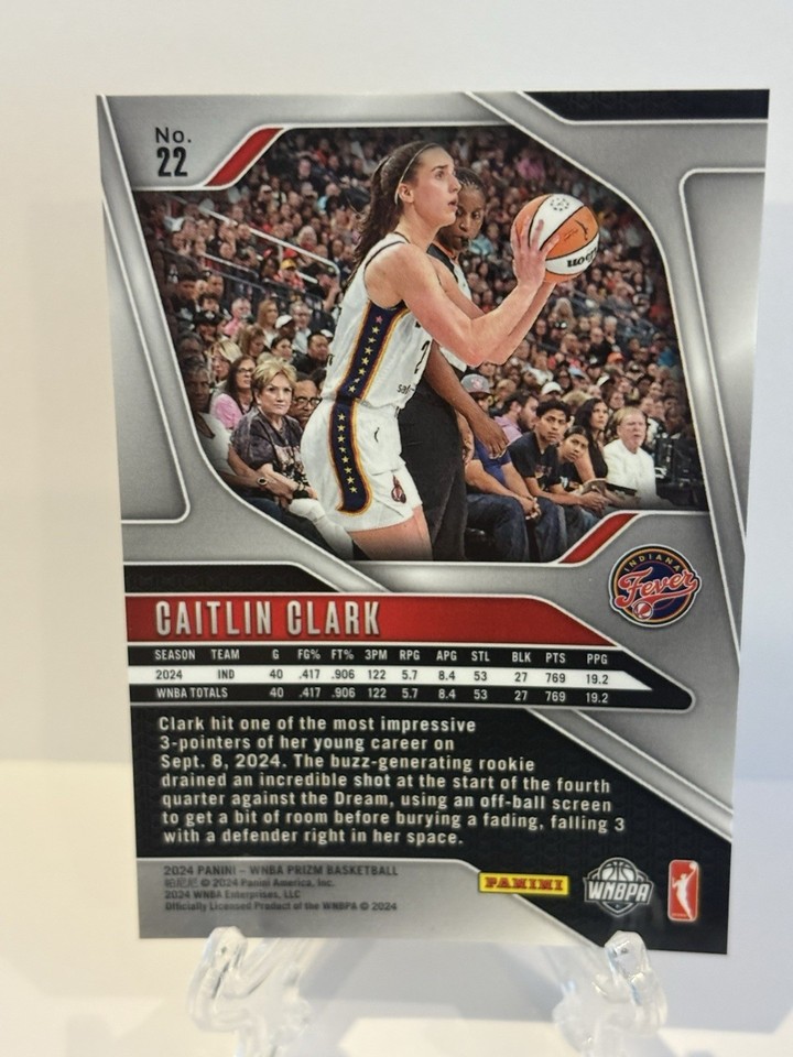 2024 Panini Prizm WNBA #22 Caitlin Clark Base Rookie Card Fever RC CLEAN | eBay