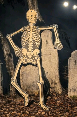 Vintage Beistle MCM Jointed Dancing Skeleton Halloween Die-Cut Luhrs ...