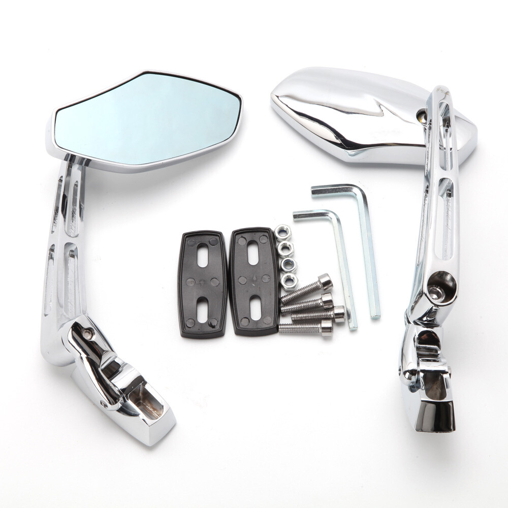 Motorcycle Racing Side Mirrors Chrome For Suzuki GSXR600 750 1000 ...