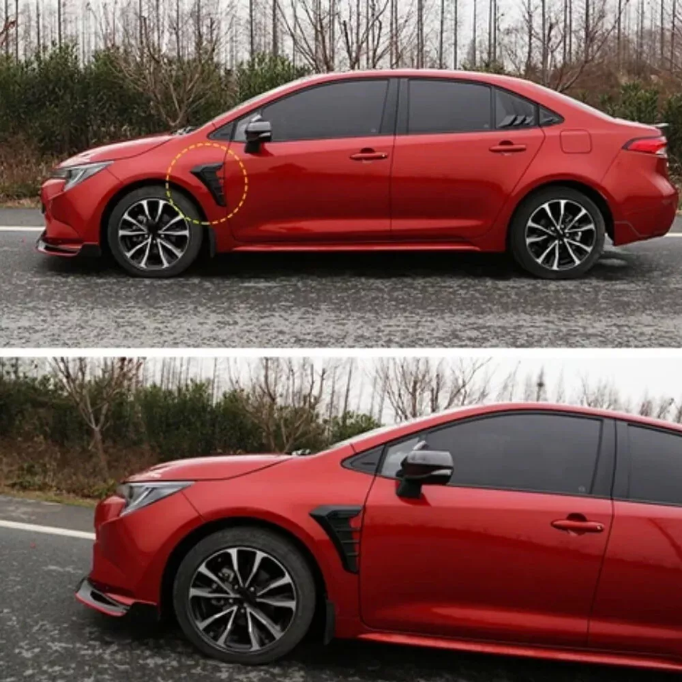 Sport TRD Black Soft TPU Side Fender Vents Air Wing Trim Accessories ...