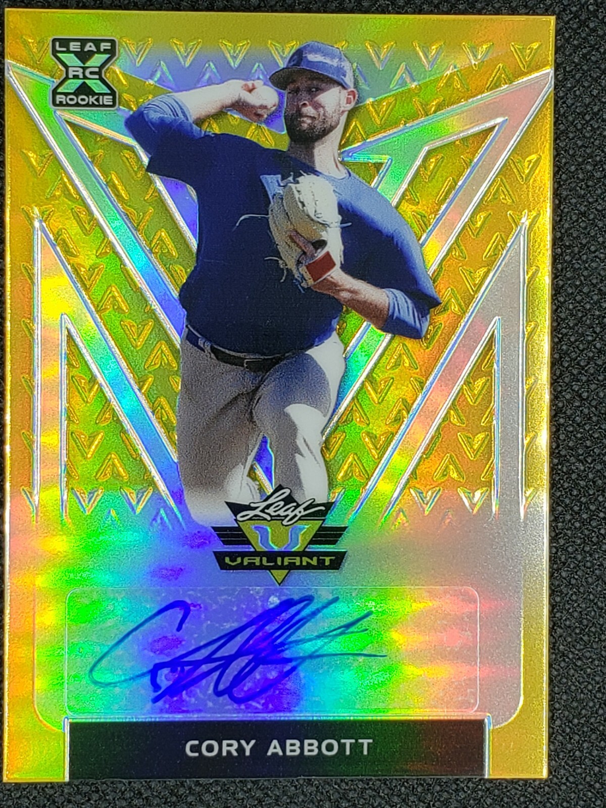 CORY ABBOTT 2020 Leaf Valiant XRC Yellow GOLD Prospect Rookie AUTO #/10 Cubs RC | eBay