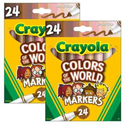 Crayola 24ct Colors of the World Markers Skin Tone Markers Kids NEW | eBay