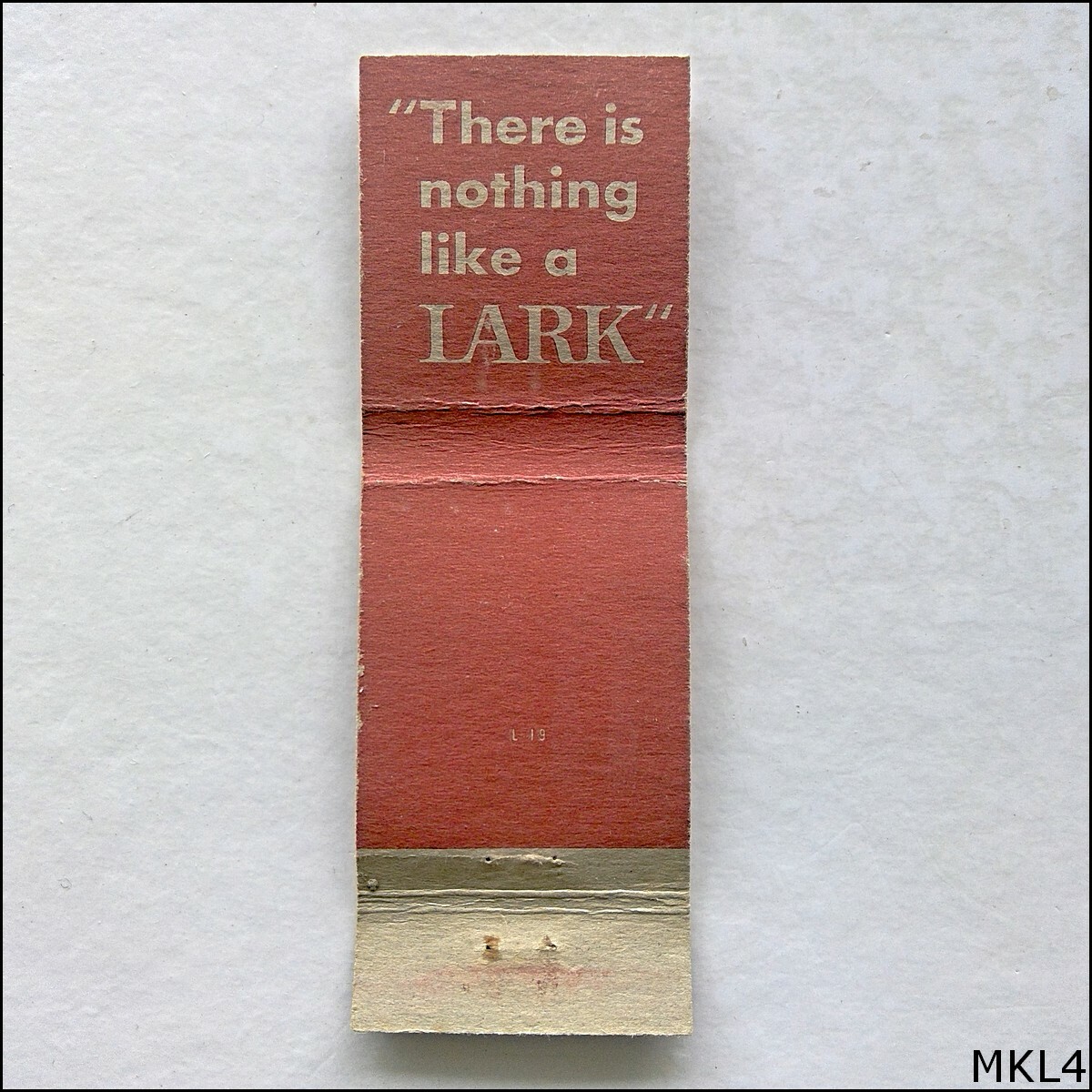 Lark Filter Cigarettes There is nothing like a Lark Matchbook Label ...