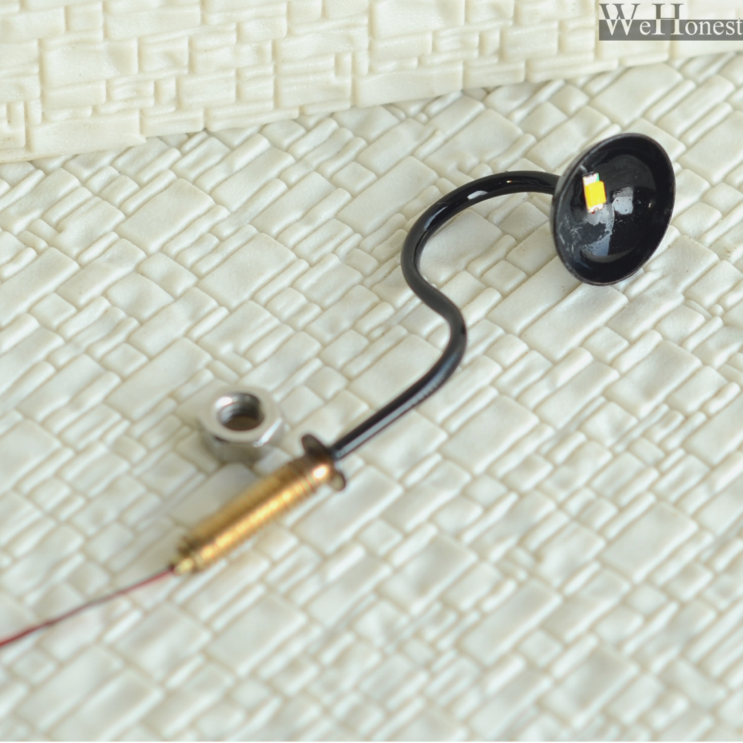 8 x O scale street wall lights model railroad LED bracket path lamp ...