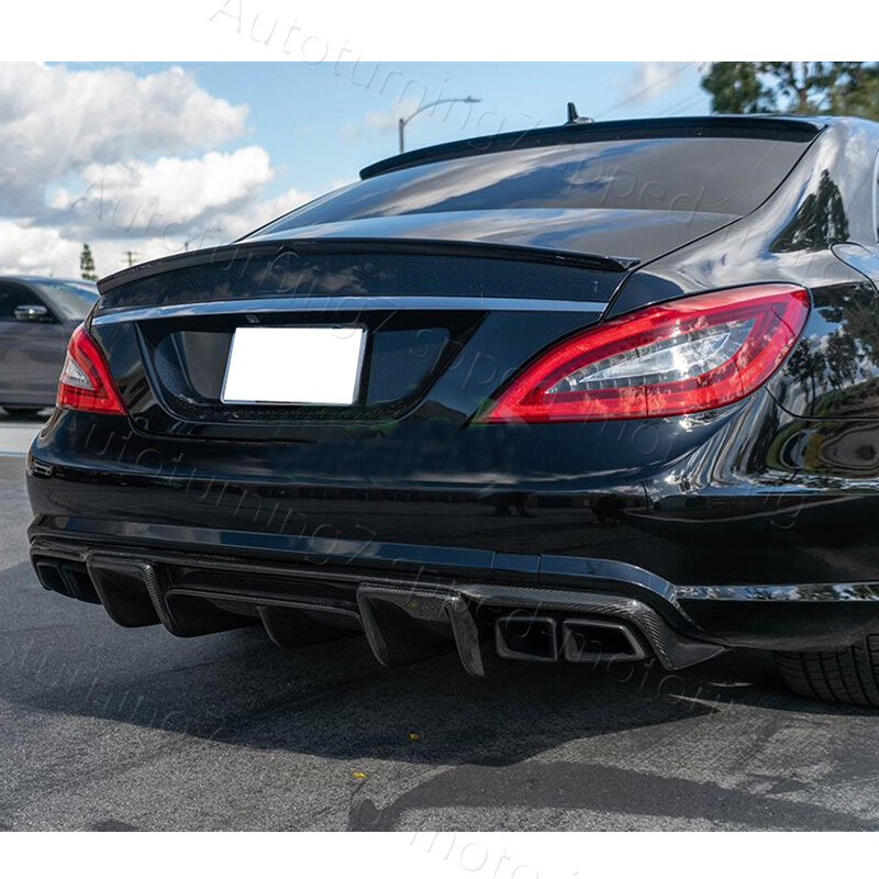 Fits Benz W218 CLS550 CLS63 2012-2018 REAL Carbon Fiber Rear Bumper ...
