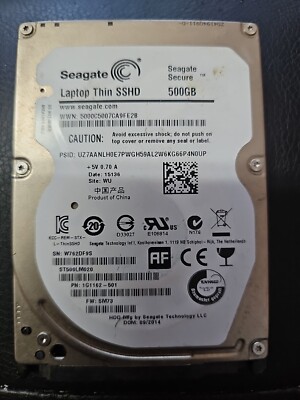 Seagate 500 GB,Internal,5400 RPM,2.5" (ST500LM020) SSHD (Solid State ...