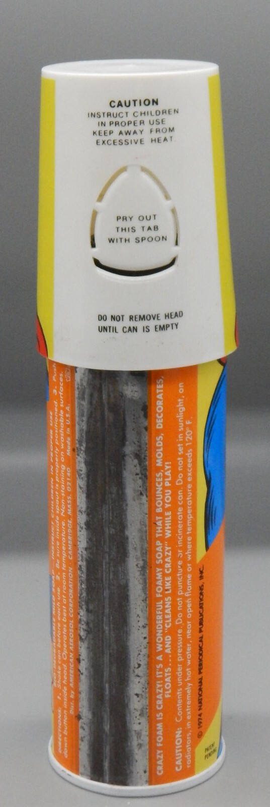 1970s vintage CRAZY FOAM spray can SUPERMAN shampoo bubble bath DC ...