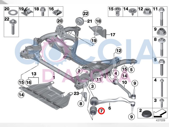 BMW 3 F30 Front Control Arm Bushing 31126855743 6855743 Genuine for ...