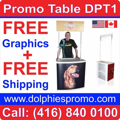 Portable Promo Table Marketing Event Kiosk Sampling Counter Display ...