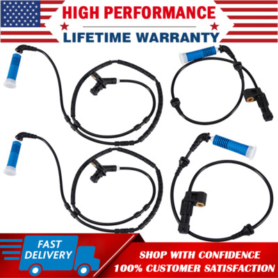 4 PCS Front & Rear ABS Wheel Speed Sensor for BMW E46 325i 330i 325Ci ...