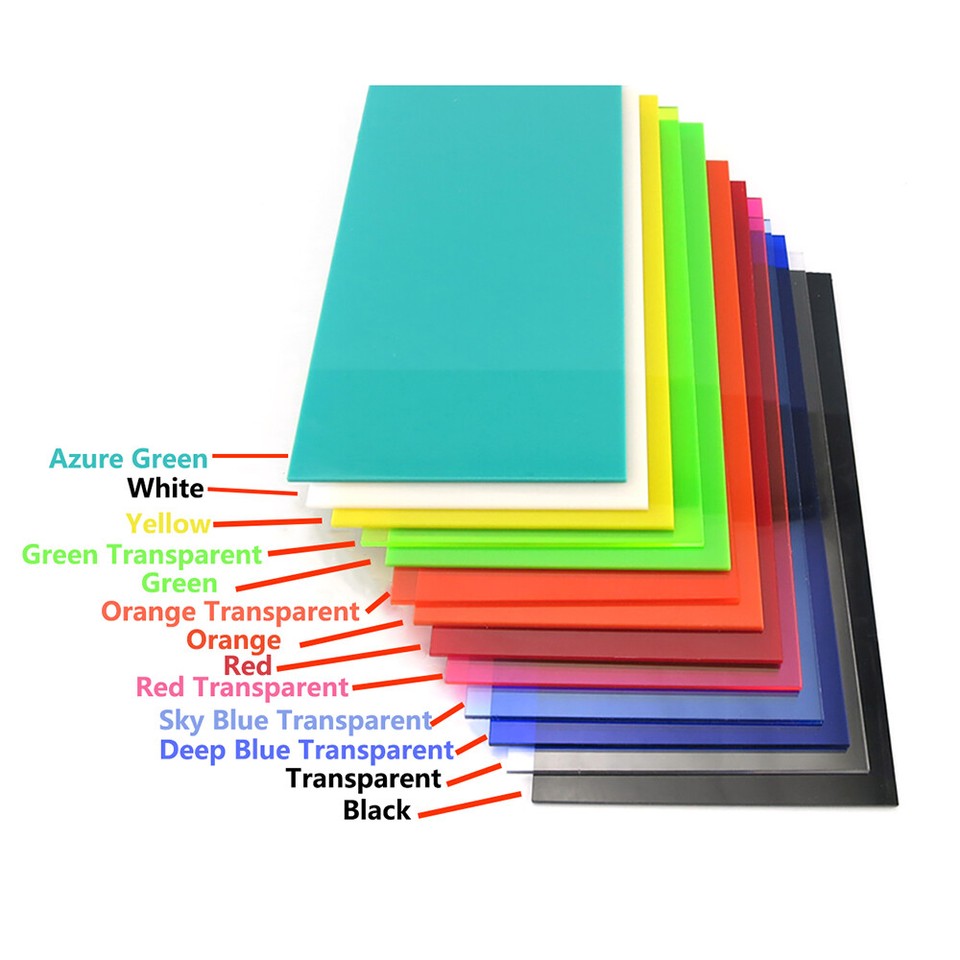 Colour Clear Perspex Polymethyl Methacrylate Plastic Sheet Model Thin ...