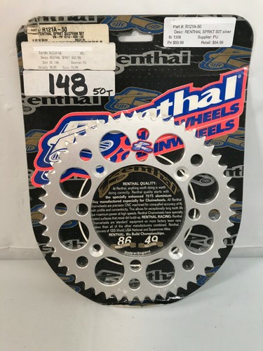 Renthal Rear Aluminum Sprocket R121A-50 NEW | eBay
