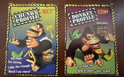Rare Oscar Meyer Lunchable Promo Donkey Kong 64 Cards DK64 Nintendo N64 ...