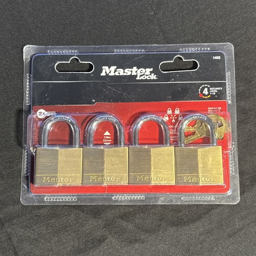 NEW Master LOCK VAULT 140Q Solid Padlocks 4 Pack Keyed-Alike Outdoor ...