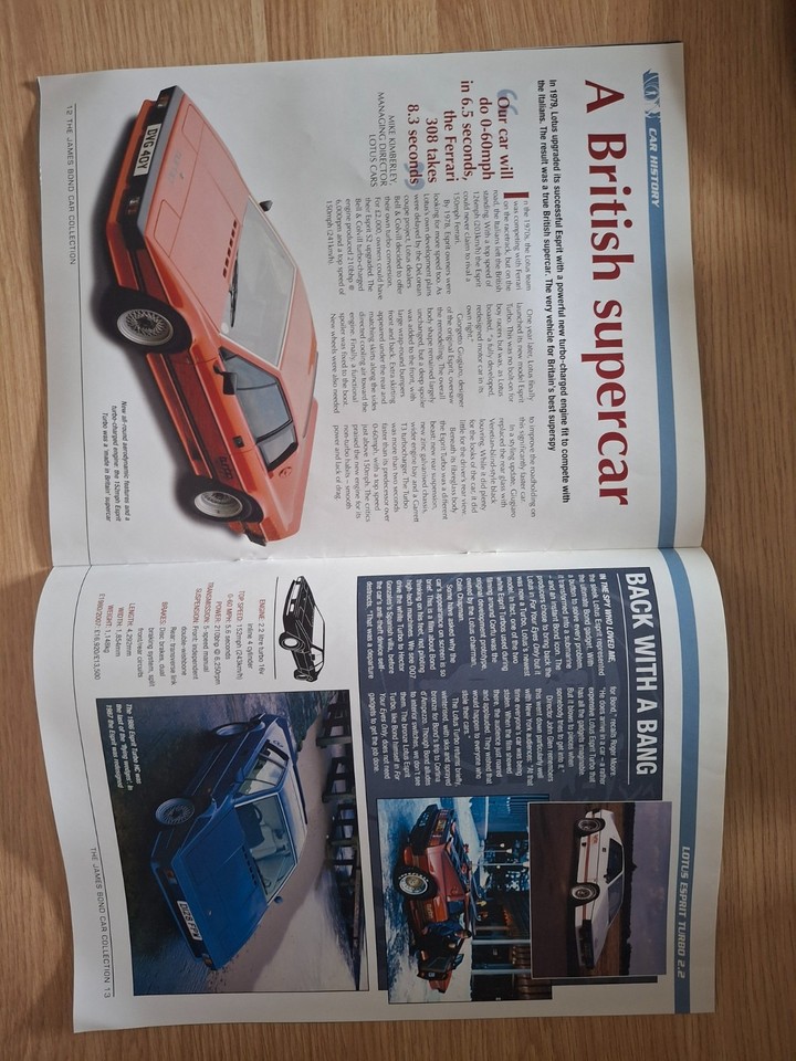 007 The James Bond Car Collection Mag #8 For Your Eyes Only LOTUS ...