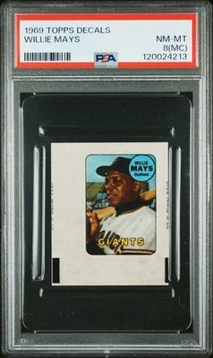 1969 Topps Decals Willie Mays Vintage Baseball Card HOF Giants Graded ...
