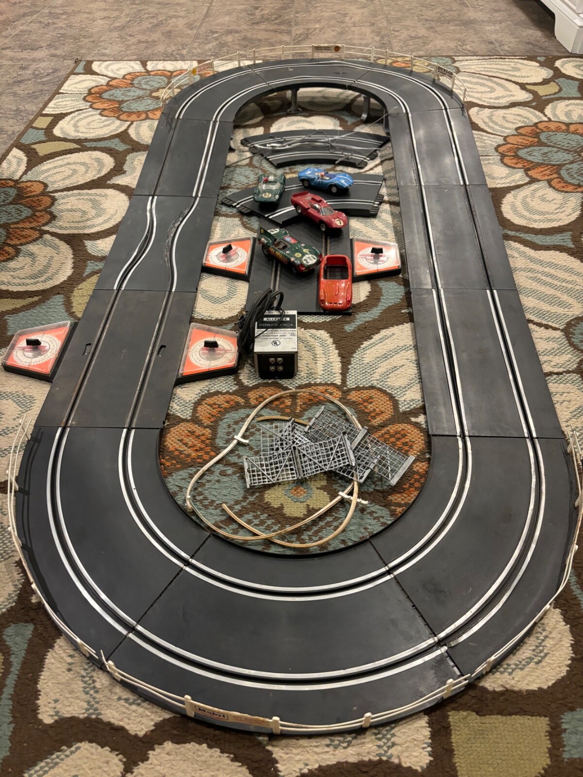 Untested Vintage 1960s slot cars,power supply,track,and accessories ...